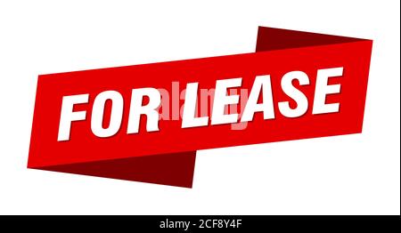 for lease banner template. ribbon label sticker. sign Stock Vector ...