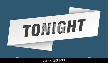 tonight banner template. ribbon label sticker. sign Stock Vector Image ...