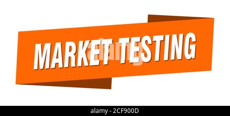 market testing banner template. ribbon label sticker. sign Stock Vector ...