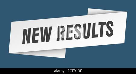 new results banner template. ribbon label sticker. sign Stock Vector ...