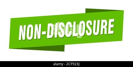 non-disclosure banner template. ribbon label sticker. sign Stock Vector ...