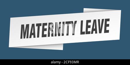maternity leave banner template. ribbon label sticker. sign Stock ...