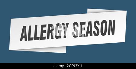 allergy season banner template. ribbon label sticker. sign Stock Vector ...