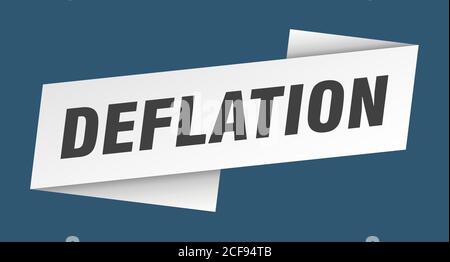 deflation banner template. ribbon label sticker. sign Stock Vector ...