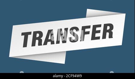 transfer banner template. ribbon label sticker. sign Stock Vector Image ...