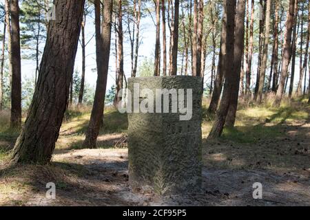 Boundary stone, border Poland Stock Photo - Alamy