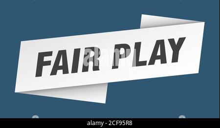 fair play banner template. ribbon label sticker. sign Stock Vector ...