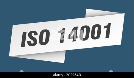 iso 14001 banner template. ribbon label sticker. sign Stock Vector ...