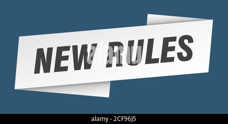 rules banner template. rules ribbon label sign Stock Vector Image & Art ...
