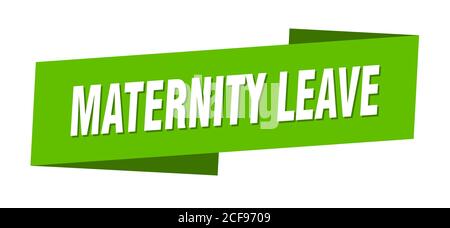 maternity leave banner template. ribbon label sticker. sign Stock ...