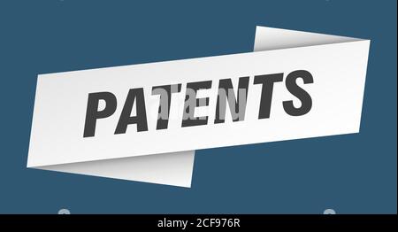 patents banner template. ribbon label sticker. sign Stock Vector Image ...