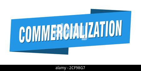 commercialization banner template. ribbon label sticker. sign Stock ...
