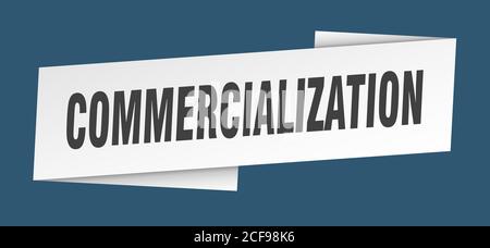 commercialization banner template. ribbon label sticker. sign Stock ...