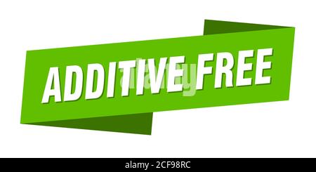 additive free banner template. ribbon label sticker. sign Stock Vector ...