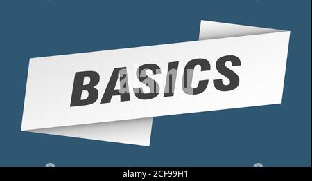 basics banner template. ribbon label sticker. sign Stock Vector Image ...
