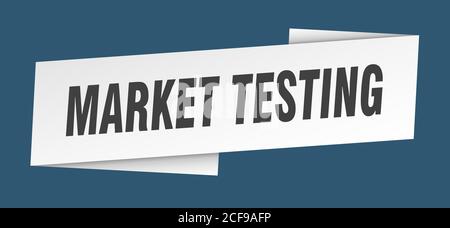 market testing banner template. ribbon label sticker. sign Stock Vector ...