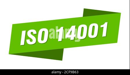 iso 14001 banner template. ribbon label sticker. sign Stock Vector ...