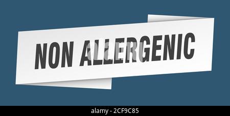non allergenic banner template. ribbon label sticker. sign Stock Vector ...