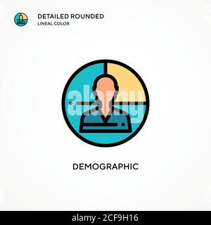 Business statistics graph, demographics population chart, people modern ...