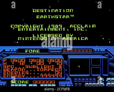 Destination Earthstar - Nintendo Entertainment System - NES Videogame ...