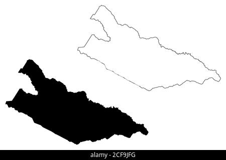 Ruiru City (Republic of Kenya, Kiambu County) map vector illustration ...