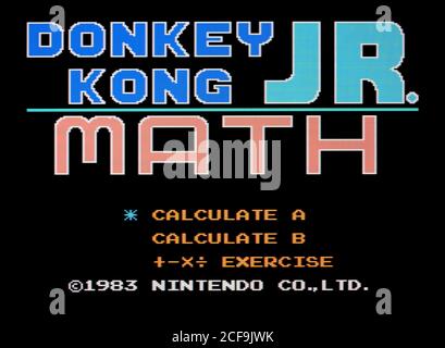Donkey Kong Jr Math - Nintendo Entertainment System - NES Videogame ...