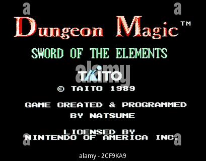 Dungeon Magic Sword of the Elements - Nintendo Entertainment System ...