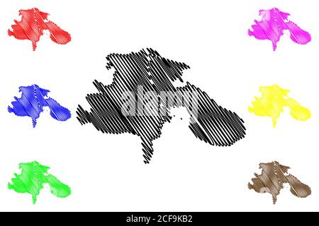 Rajkot district (Gujarat State, Republic of India) map vector ...