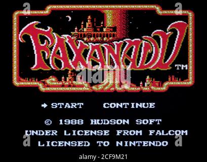 Faxanadu - Nintendo Entertainment System - NES Videogame - Editorial ...