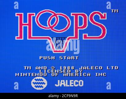 Hoops - Nintendo Entertainment System - NES Videogame - Editorial use ...