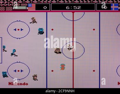 Ice Hockey - Nintendo Entertainment System - NES Videogame - Editorial ...