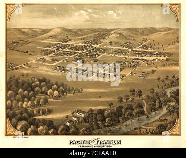 Map of Franklin in Missouri Stock Photo - Alamy