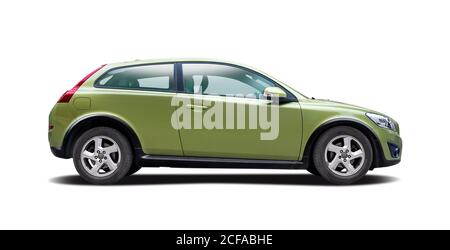 Sport hatchback car side view isolated on white Stock Photo - Alamy