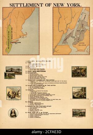 Dutch settlement of New Amsterdam (New York), 1673. Artist: Unknown ...