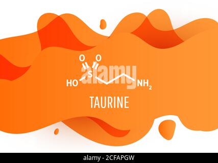 Taurine structural chemical formula on a white background Stock Vector ...