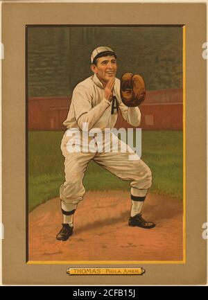 Ira Thomas, Philadelphia Athletics, baseball card portrait Stock Photo ...