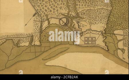 [Savannah and its environs. 1779 Stock Photo - Alamy