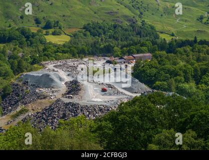 Burlington Slate Quarry at Elterwater in Great langdale Stock Photo - Alamy