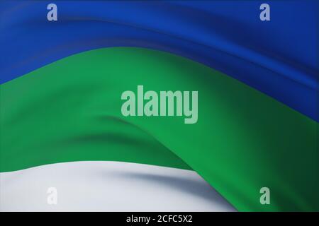Federal subjects of Russia flag of Komi Republic Stock Photo - Alamy