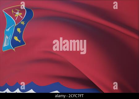 Federal subjects of Russia flag of Magadan Oblast Stock Photo - Alamy