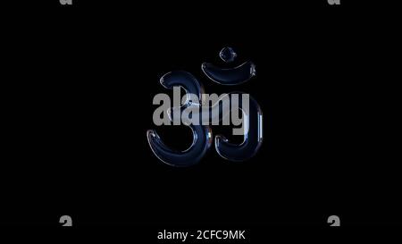 Om Symbol icon blue, isolated on white background Stock Photo - Alamy