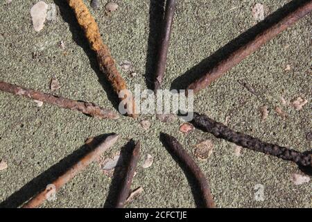 Rusty, pointy, and potentially painful nails laying on the ground Stock ...