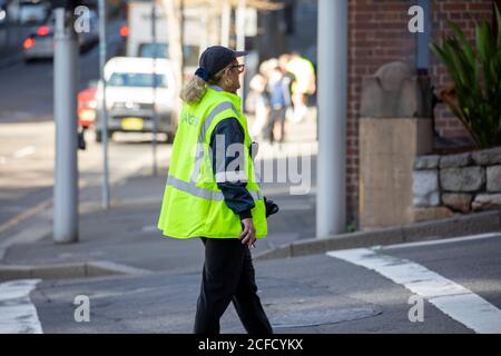 Sydney council ranger at work enforcing local government laws in Sydney ...