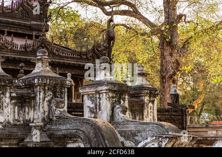 Shwenandaw Monastery (Gold Palace Monastery) made of teak. Mandalay ...