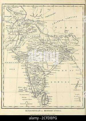 Map of Hindustan ; Hindustan ; India Stock Photo - Alamy