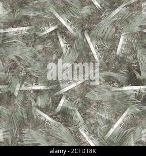 Neutral tropical palm tree leaves seamless pattern Stock Photo - Alamy