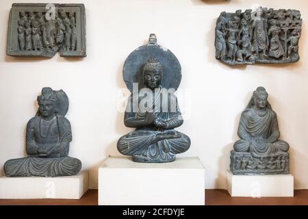 Relief of Gandhara Buddha, Stone Carving, Lahore Museum, British ...