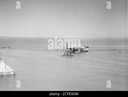 "Original Caption: Lido flying boat Clio. Flying boat ""Clio"" on the ...