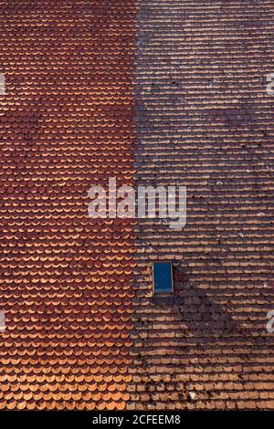 Dormer window, plain tile roof panels, Germany, Europe Stock Photo - Alamy