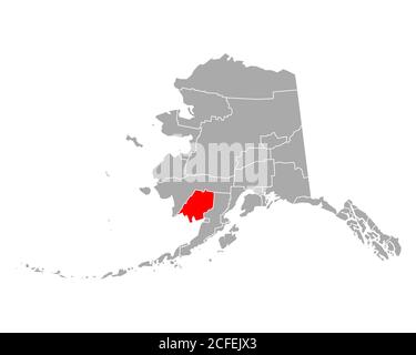Map of Dillingham in Alaska Stock Photo - Alamy